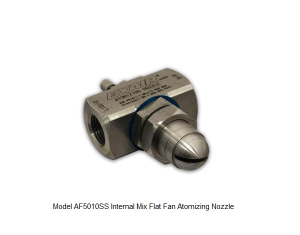 Internal Mix Flat Fan Pattern Air Atomizing Nozzle