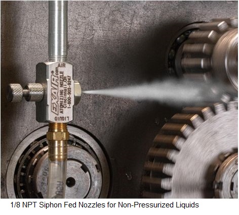 Siphon Fed Round Air Atomizing Nozzle