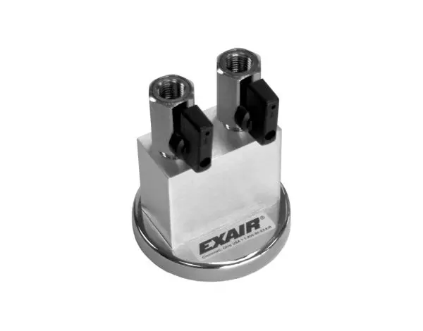 9043 Two Outlet Magnetic Base with Shutoff Valve